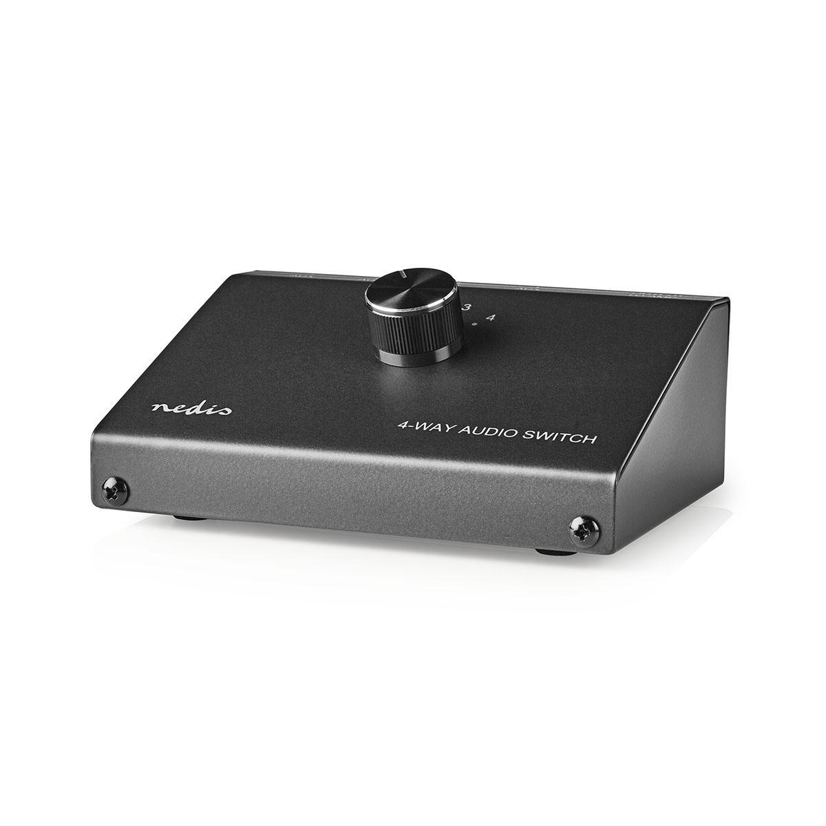 Analogue Audio Switch | 4 port(s) | Connection input: 1x 3.5 mm / 3x ... Analogue Audio Switch | 4 port(s) | Connection input: 1x 3.5 mm / 3x ...